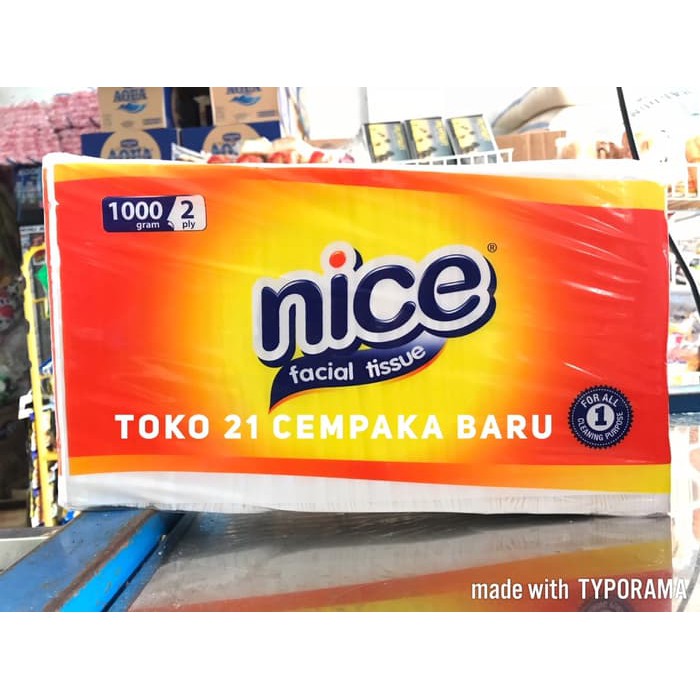 Nice Facial Tissue 1000 GRAM Nice Tissue Tissue 1000g 1000gr gr 1KG 1 ...