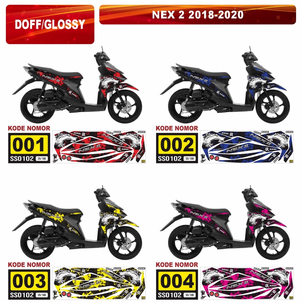 Sticker Striping Decal suzuki nex II Ecstar Variation DOFF/GLOSSY All ...