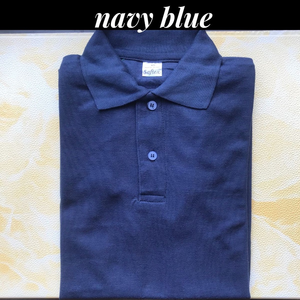 SOFTEX Unisex Plain Polo Shirt (Honeycomb Collared Shirt) light sky ...