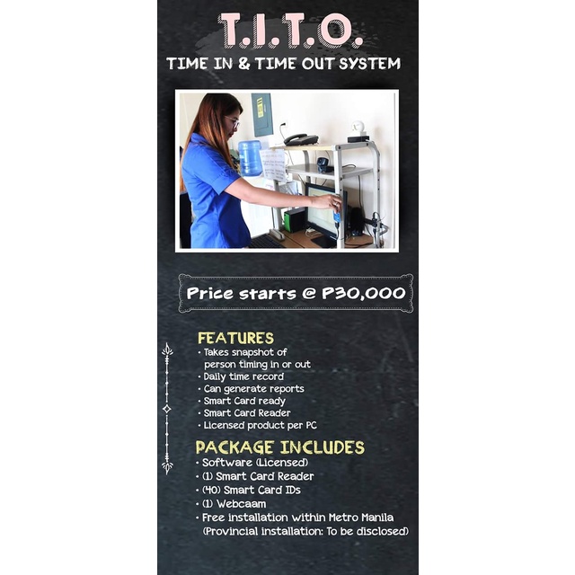 Tronix Imaging Time In Out Attendance Monitoring System With Free 40pcs ...