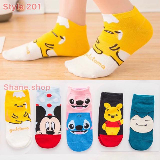 Shane 5Pairs/Set Korean Fashion Cartoon Socks Cotton Socks Style W02 ...