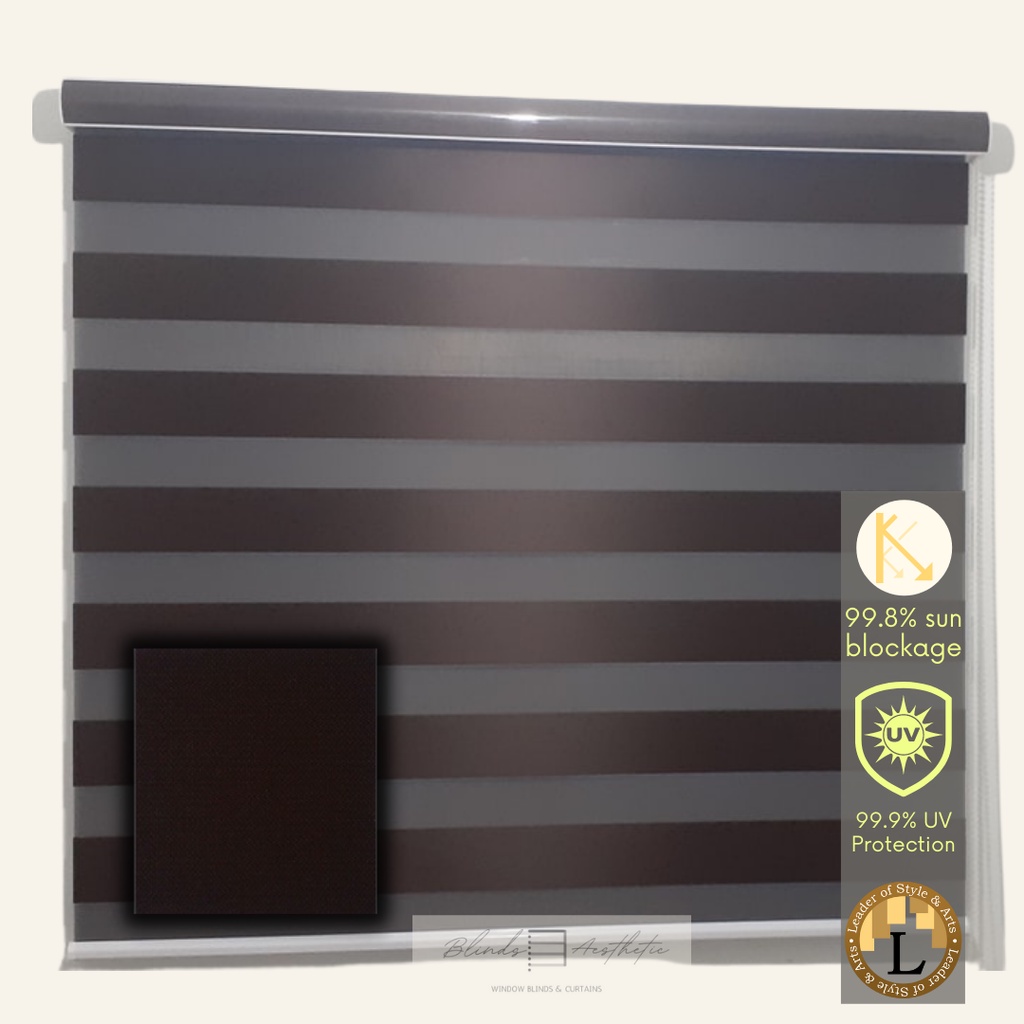 (customize size) LUXURY (DARK BROWN L508) KOREAN WINDOW BLINDS total ...
