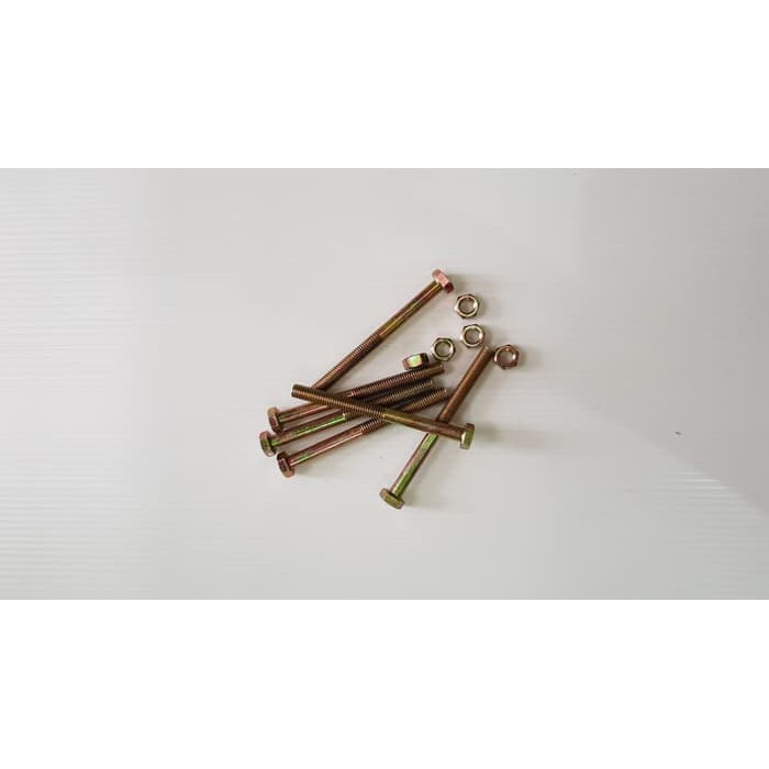 Yellow Nut Bolt - BMK M8 x 90mm | Shopee Philippines