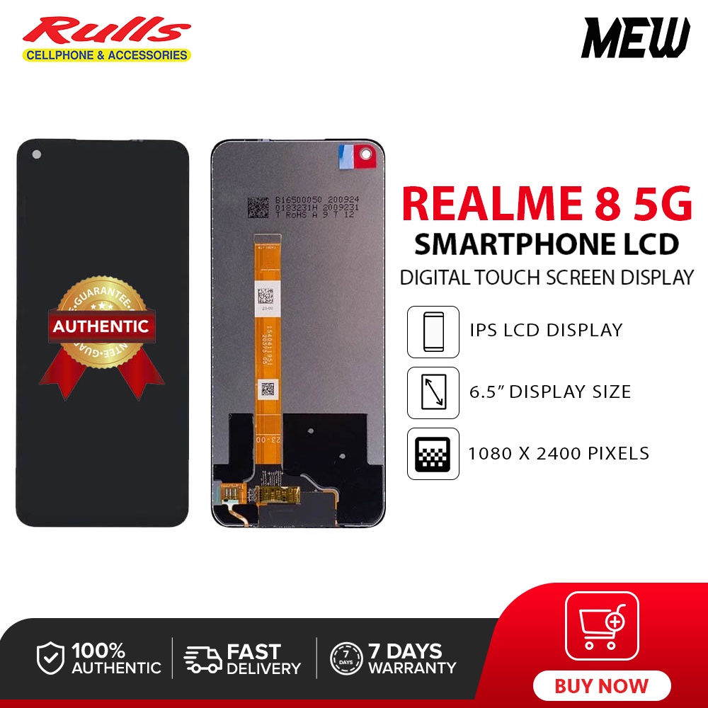 Smartphone LCD for Realme 8 5G Digital Touch Screen Display Frame ...