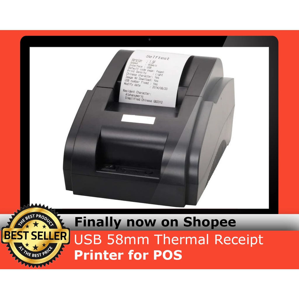 USB 58mm Thermal Receipt Printer for Pos Wired Mini Printer JP-58H ...