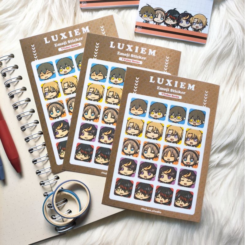 Vtuber Series! | Luxiem & Noctyx Sticker Sheets | Shopee Philippines