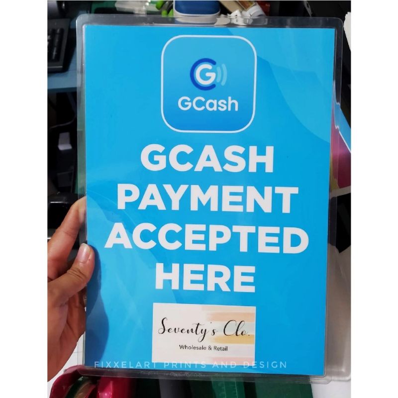GCash Laminated Signs | Free Layout | Personalized | Shopee Philippines