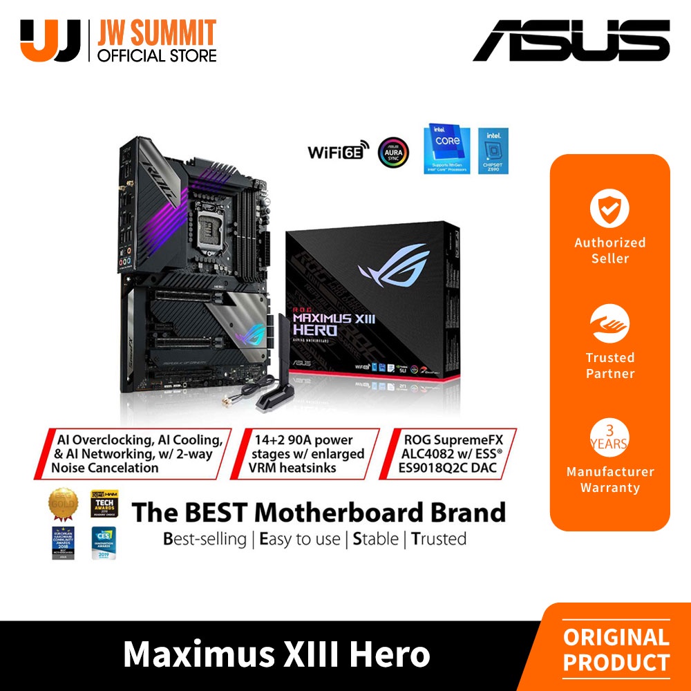 Asus ROG Maximus XIII Hero Intel Z590 ATX Gaming Motherboard | Shopee ...