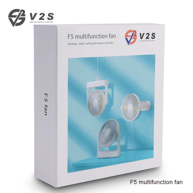 V2S F5 3 in 1 Desk Fan Wall & Ceiling Fan Multifunctional Portable ...