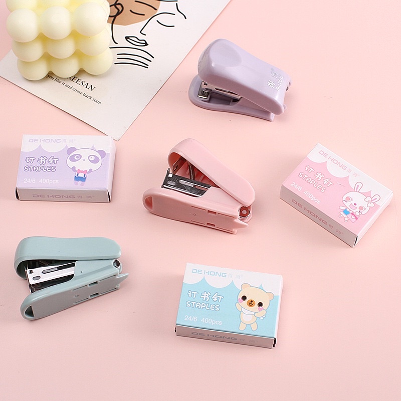 Morandi Multi-Color Portable Mini Stapler Set Hand-held Binding Machine ...