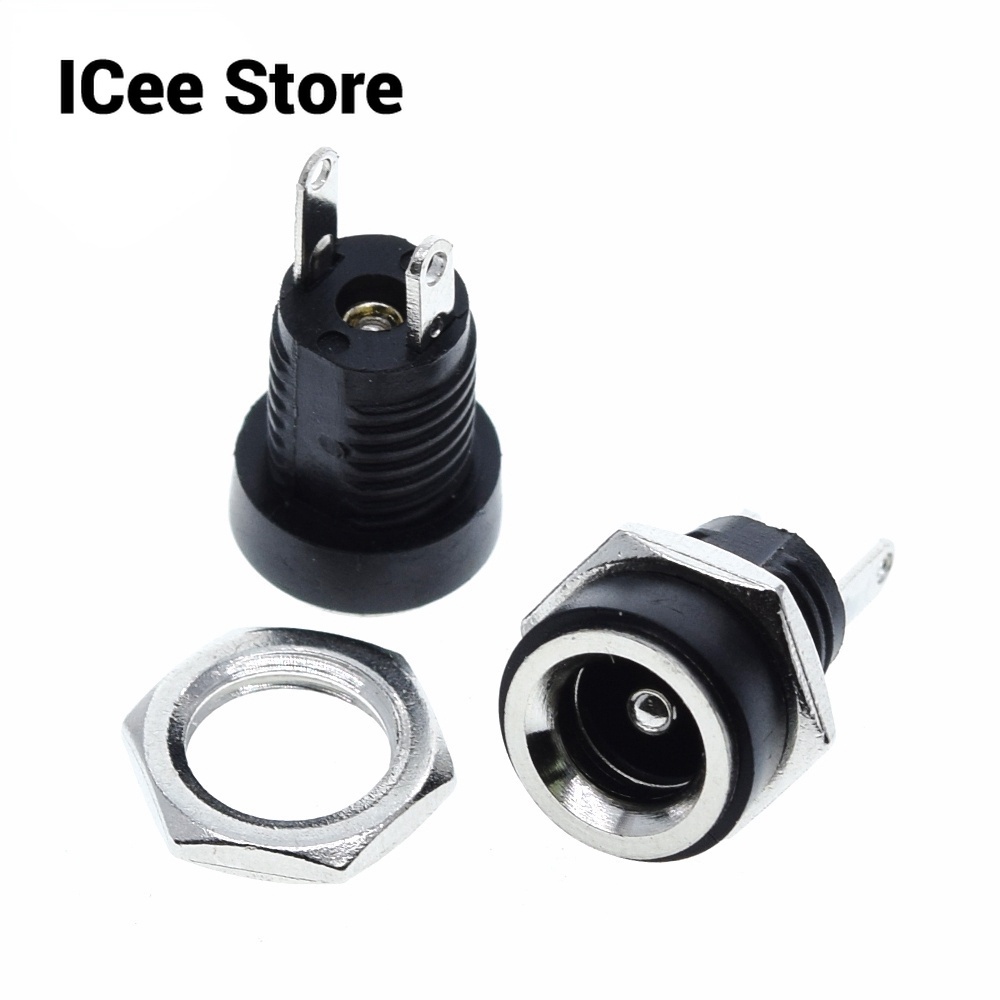 10Pcs 5Pairs DC DC-022B + DC Plug DC022 5.5x2.1mm 5.5x2.5mm Female Jack ...