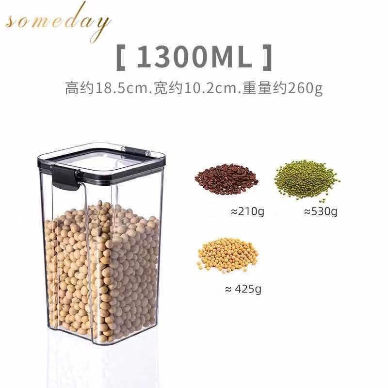 Someday Cereal Storage Container Airtight Food Fresh Box Square Clear ...