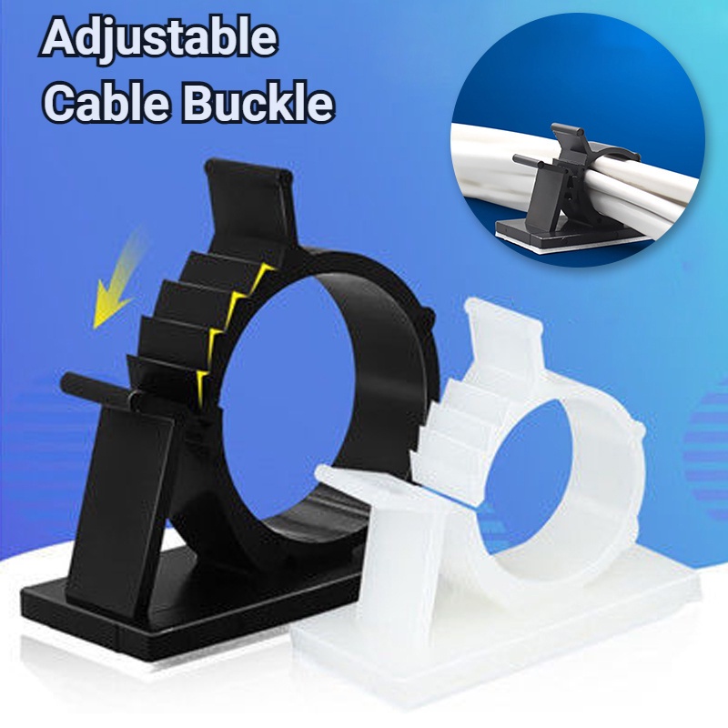 10 PCS Cable Clamp Wire Organizer Clamps Adhesive Cable Clips Wire Wrap ...