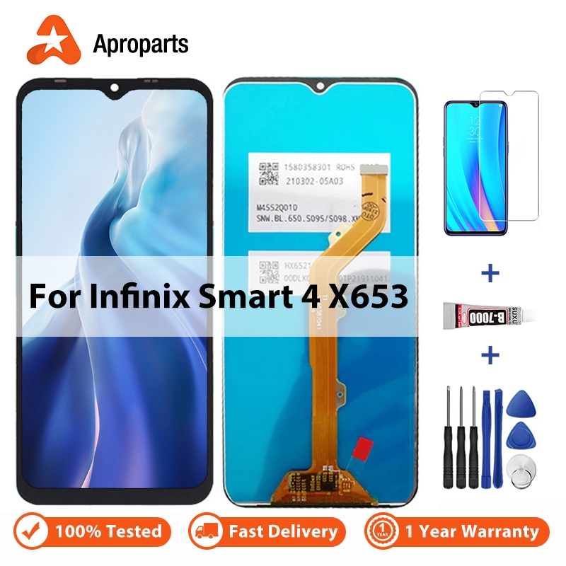 LCD For Infinix Smart 4 X653 X663 4C X653C Display Touch Screen Digitizer Assembly Replacement ...