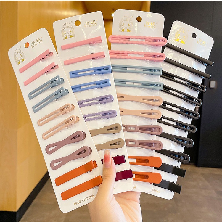 Korean Color Hair Clip Set Girl Simple Hairpin Fashionable Accessories ...