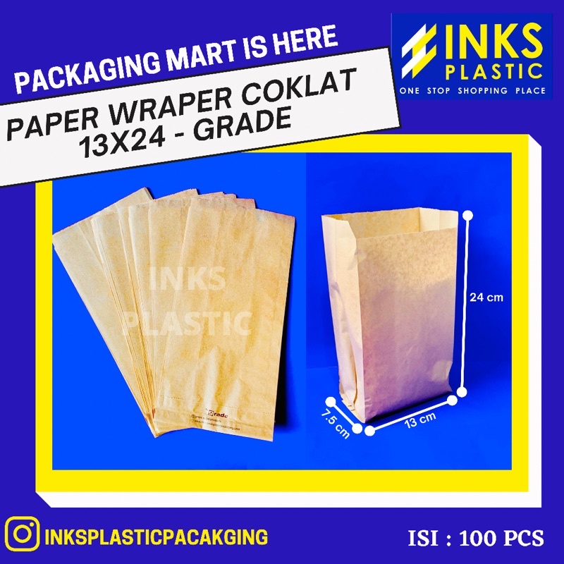 PAPER WRAPER 13 x 24 CHOCOLATE GRADE (100 pcs) | Shopee Philippines
