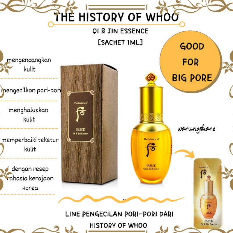 The History Of Whoo intensive nutrient Essence/Cleanser Sachet | Shopee ...