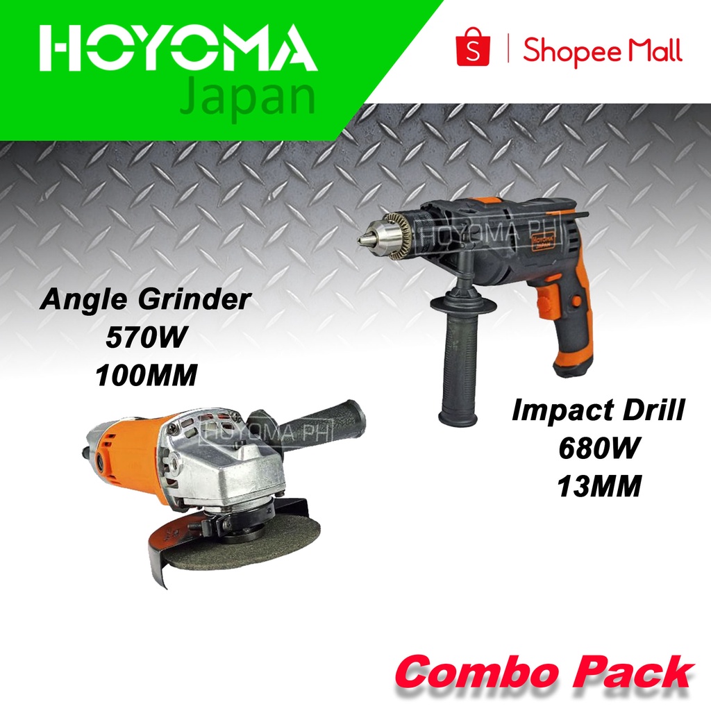 HOYOMA JAPAN COMBO PACK Angle Grinder & Impact Drill - hoyomaph ...