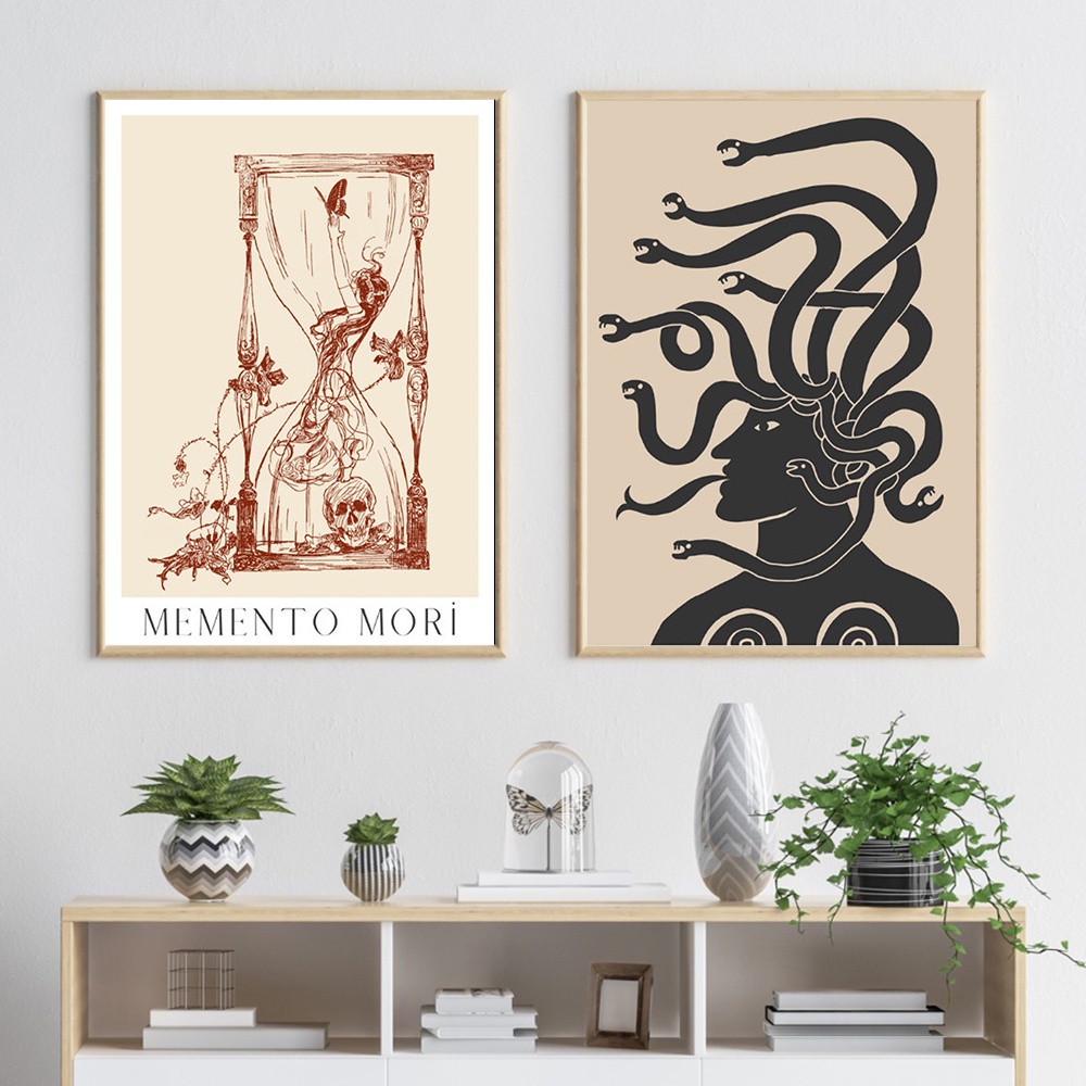 Medusa Snake Goddess Greek Mythology Stoic Wall Art Poster And Prints ...