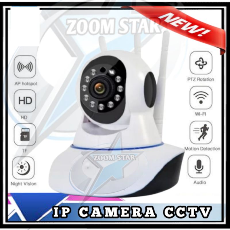 IP Camera 1080P V380 Pro Cam CCTV Wifi 3 Wireless Camera antennas ...