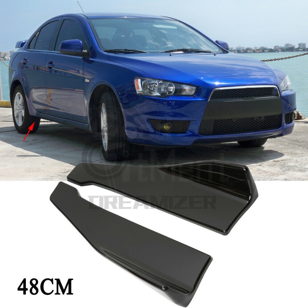 LANTOP For Mitsubishi Lancer Car Rear Bumper Lip Spoiler Canard Winglet ...