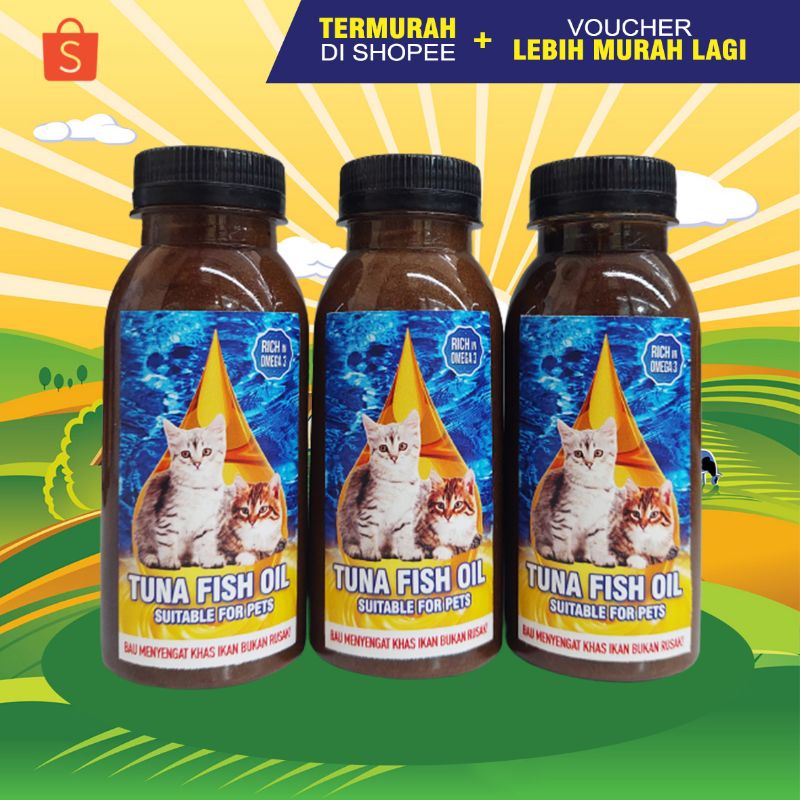 Tuna OIL 100 - Tuna Fish OIL For Cat OIL Liquid Cat Vitamins Omega 3 DHA Enhancer Cats Appetite ...