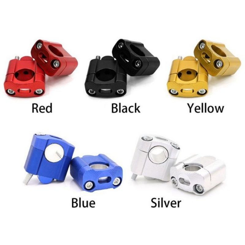 2 pcs 22mm / 28mm Motorcycle Handlebar Mount Clamp Flat Bar | Shopee ...