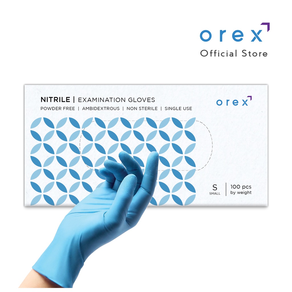 OREX Disposable Nitrile Examination Gloves (Powder Free, Latex Free ...