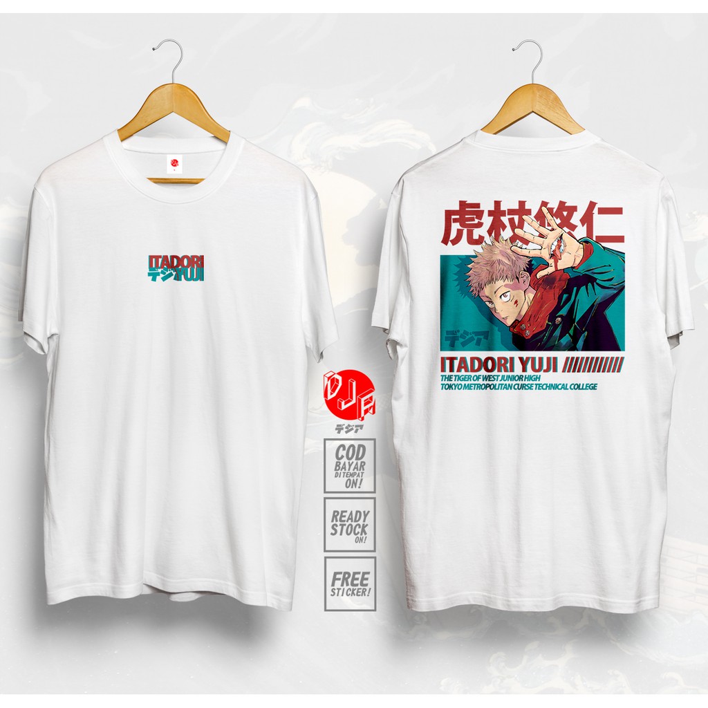 T-Shirt YUJI ITADORI JUJUTSU KAISEN SUKUNA GOJO SATORU SENSEI JAPANESE ...