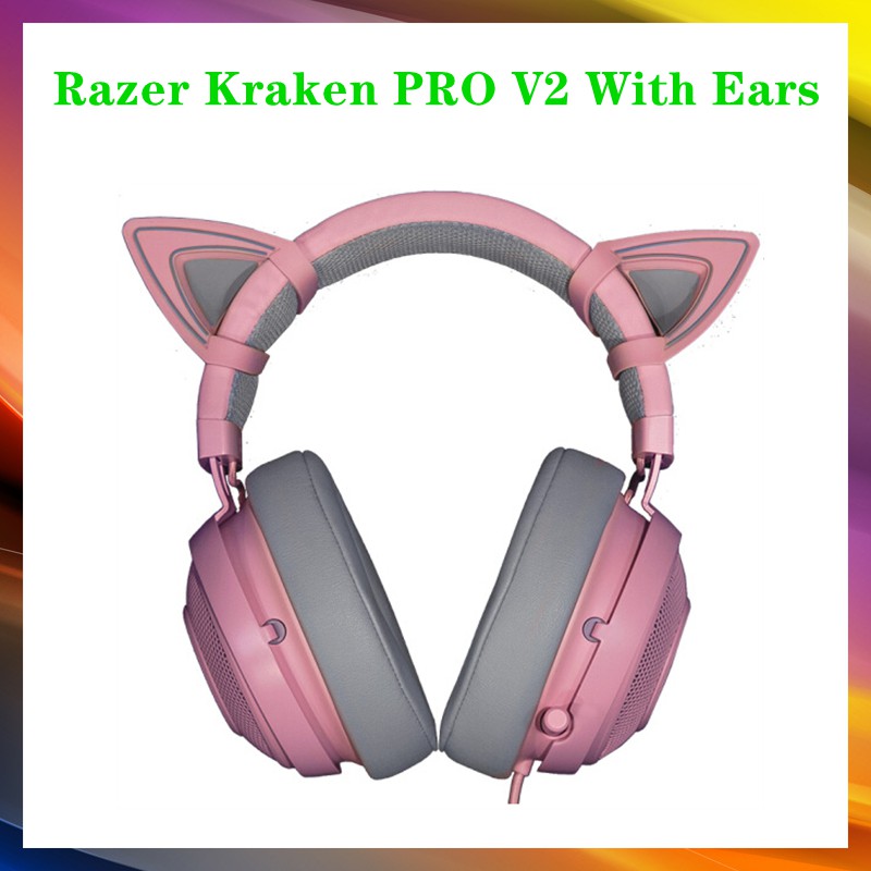 Razer Gaming Headset With Cat-Ear Kraken PRO V2 Competitive.Color Pink ...