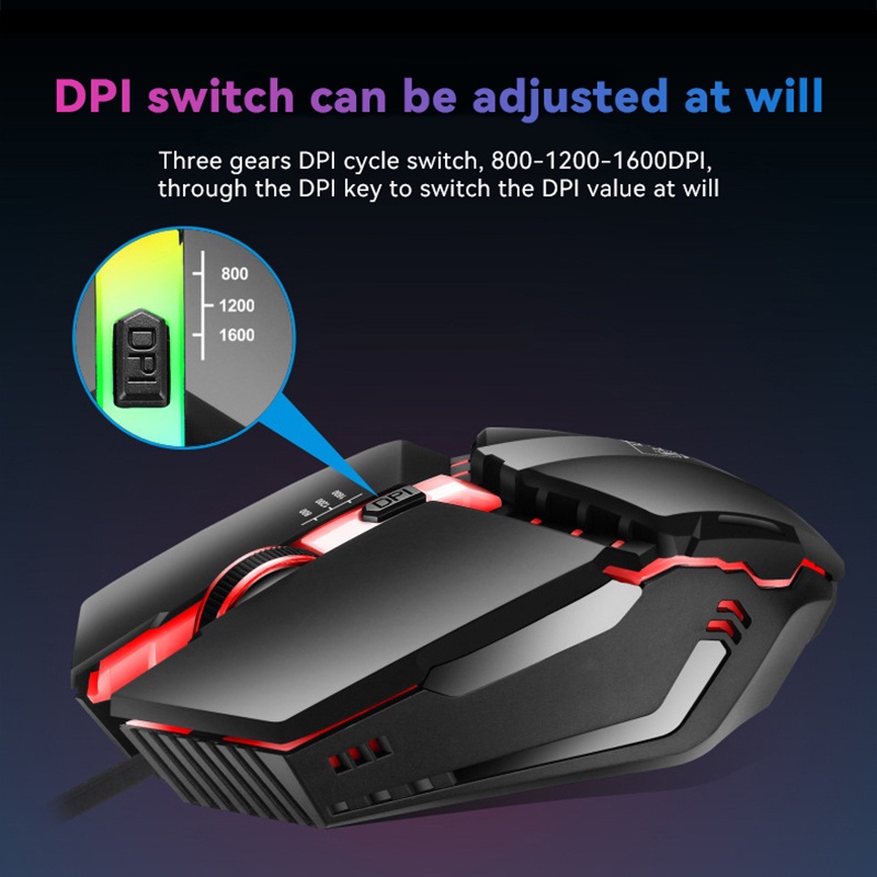HOT K3 Wired Gaming Mouse Computer Laptop Desktop Mouse USB RGB ...