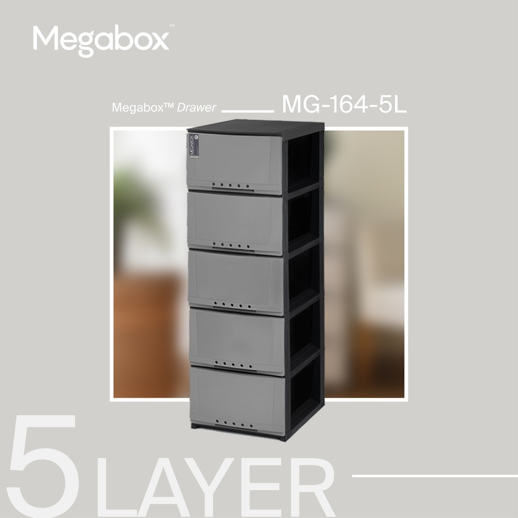 Megabox MG 164-5 Layers Slim Drawer | Shopee Philippines