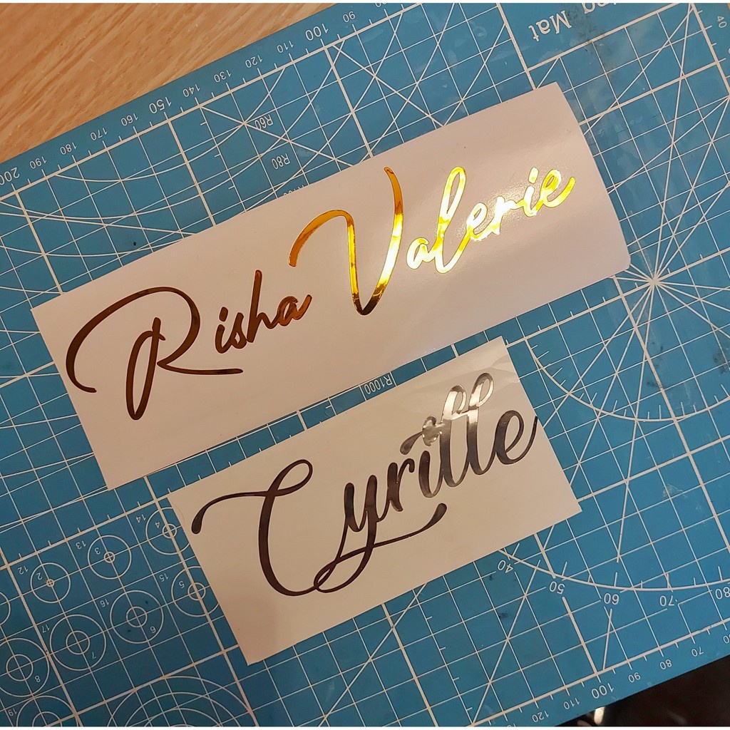 Personalized / Custom Name / Logo Decal Vinyl Sticker | Shopee Philippines