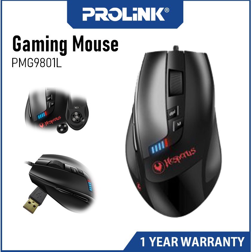 PROLiNK High Performance Laser USB Gaming Mouse PMG9801L Hesperus/ 9 ...