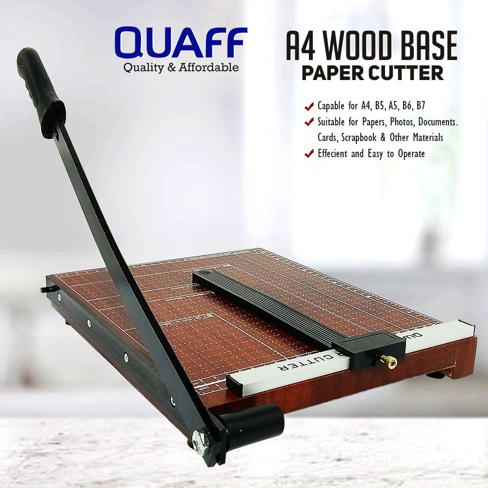 QUAFF Paper Cutter A4 / A3 / A5 / B4 || Metal Based & Wood Based ...
