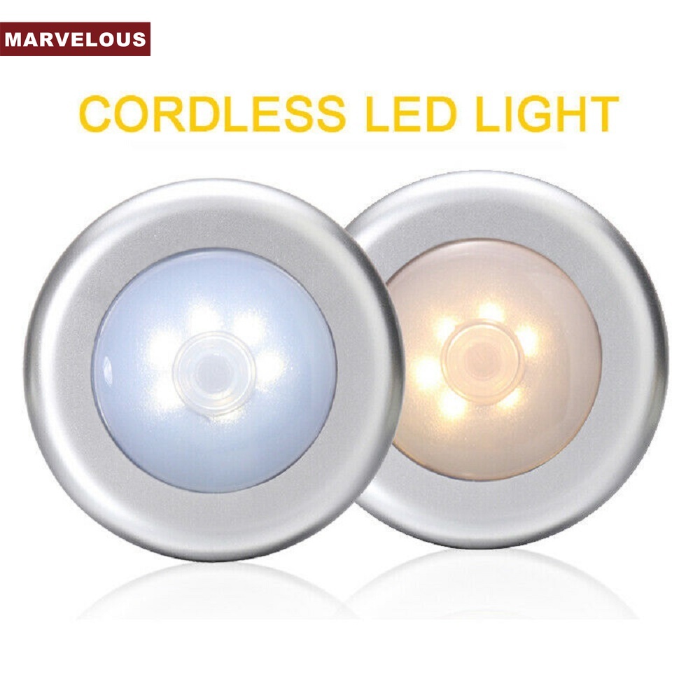 6 LED Pat Light Night Light Cabinet Staircase Light Wireless One-click ...