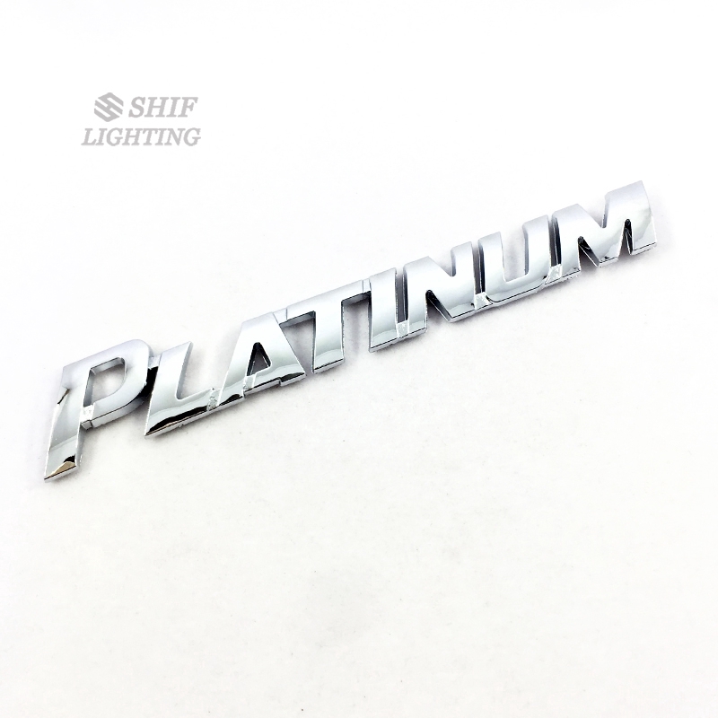 1 x ABS PLATINUM Letter Logo Car Auto Trunk Lid Emblem Badge Sticker ...