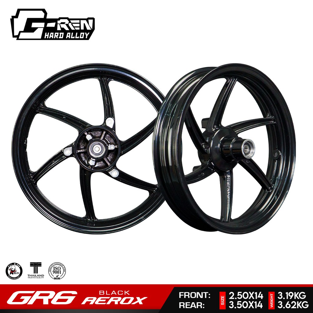 G-REN - MAGS GR6 YAMAHA AEROX/NVX FOR VERSION-1AND -2 ONLY SIZE14 FRONT ...