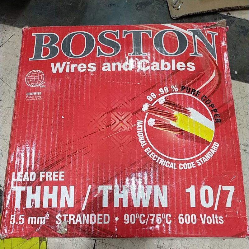 BOSTON 2.0mm2 3.5mm2 5.5mm2 8.0mm2 THHN Stranded Electrical Wire ...