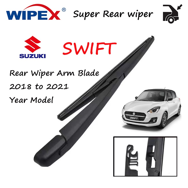 (Original) Suzuki Swift Rear Wiper Arm/Blade Set for 2018 to 2022 SX4 Car Back Window Wipers ...