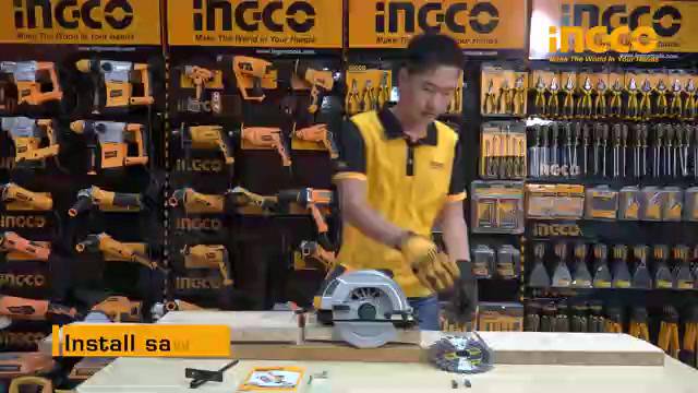 Ingco Industrial Electric Hand-Held Circular Saw Wood Cutting Machine 7 ...