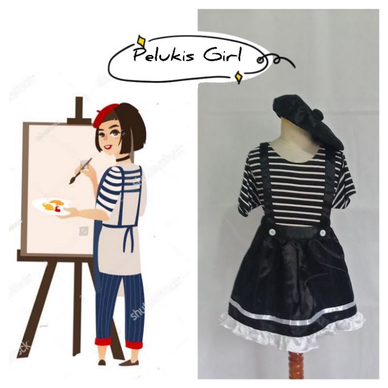 Girl Painter Profession Cosplay Costume | Shopee Philippines