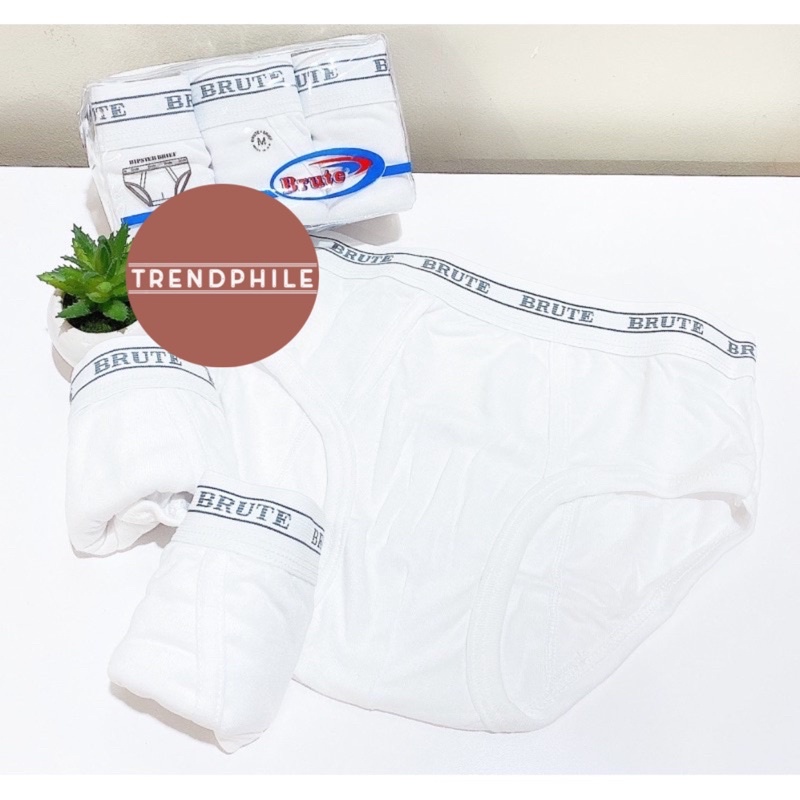 ORIGINAL MEN's BRIEF FOR ADULT BRUTE (3pcs per pack) WHITE OR COLORED ...