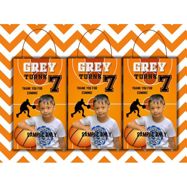 Basketball theme customize loot bag for birthday | Shopee Philippines