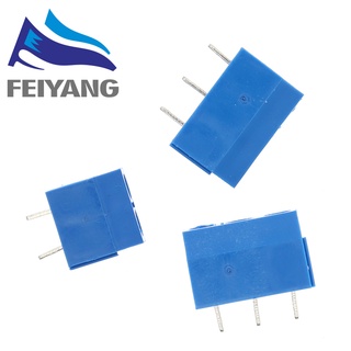 10pcs KF301 2P/3P Blue KF301-5.0 KF301 Screw 5.0mm Straight Pin PCB ...