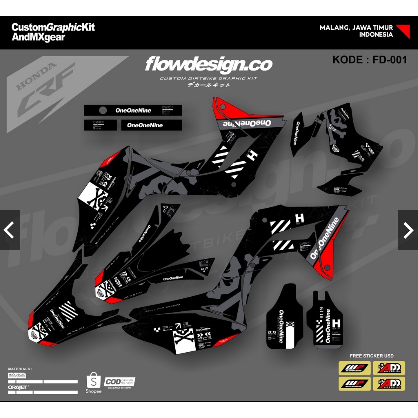 Decal CRF 150l SUPERMOTO/DECAL CRF 150l/DECAL FULL BODY CUSTOM DESIGN ...