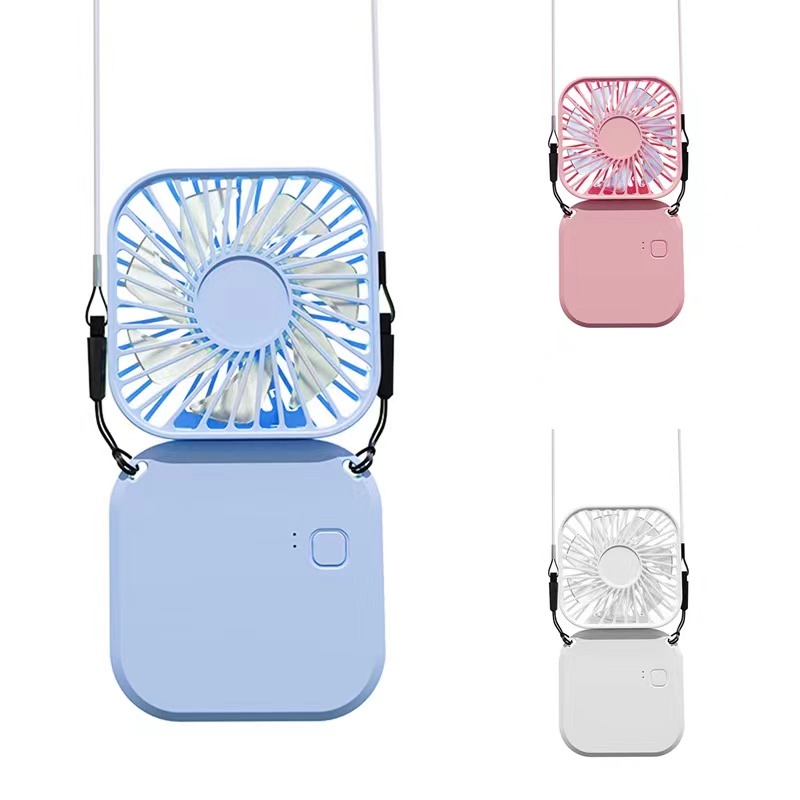 Foldable Handheld Mini Fan Halter / Hanging Neckfan Rechargeable Mini ...