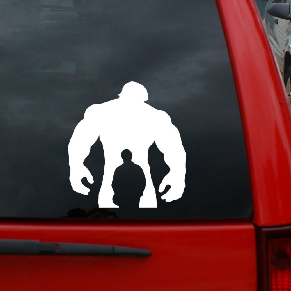 Hulk/Bruce Banner Tall White Vinyl Decal Window Sticker for Cars ...