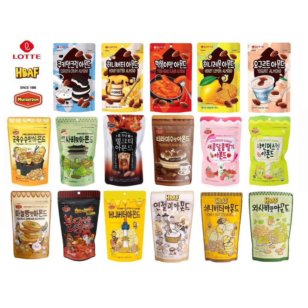 HBAF/Murgerbon/Lotte Honey Butter Wasabi Injeolmi Strawberry Muscat Hot ...