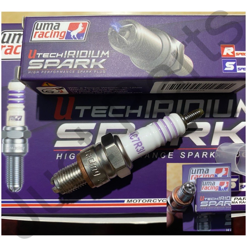 UMA racing spark plug short thread (AC7R31) | Shopee Philippines